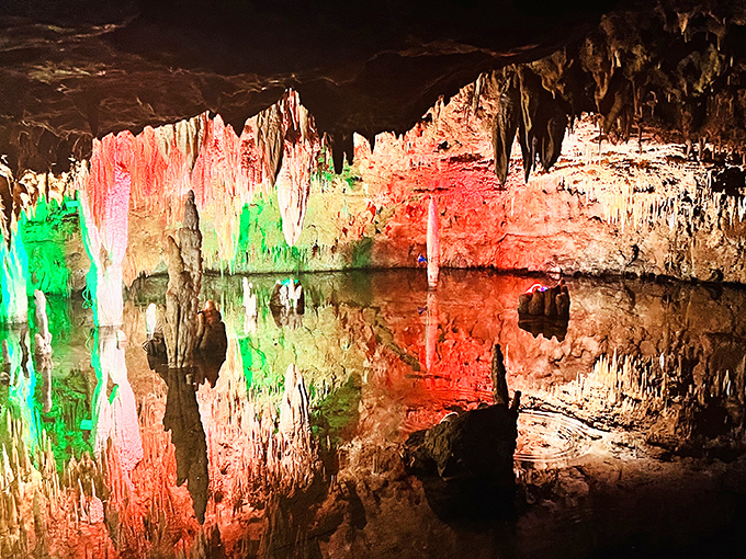 The Mirror Room's reflecting pool creates an optical illusion that would make M.C. Escher question reality. Nature's light show outperforms Vegas without the electric bill.