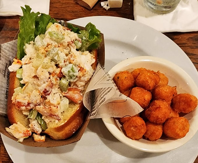 Behold the lobster roll that makes you forget you're hundreds of miles from the nearest coastline.