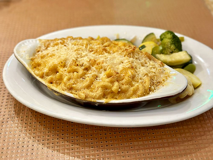 Golden, bubbling, and unapologetically decadent&mdash;this mac and cheese doesn't just comfort the soul, it throws a party for your taste buds.