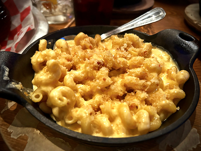 Mac and cheese nirvana achieved! This skillet of molten cheese perfection has caused more Ohioans to plan road trips than any travel brochure.