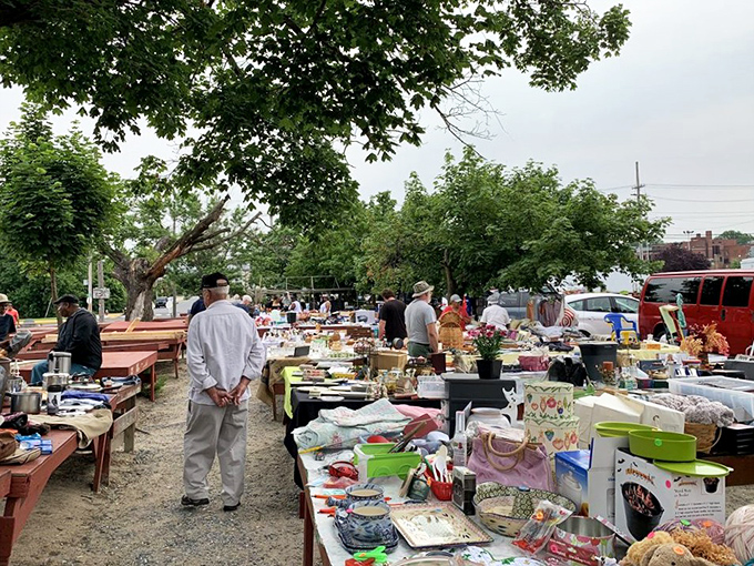Under the watchful shade of mature trees, tables laden with possibilities await&mdash;each one a tiny museum of American life from decades past.