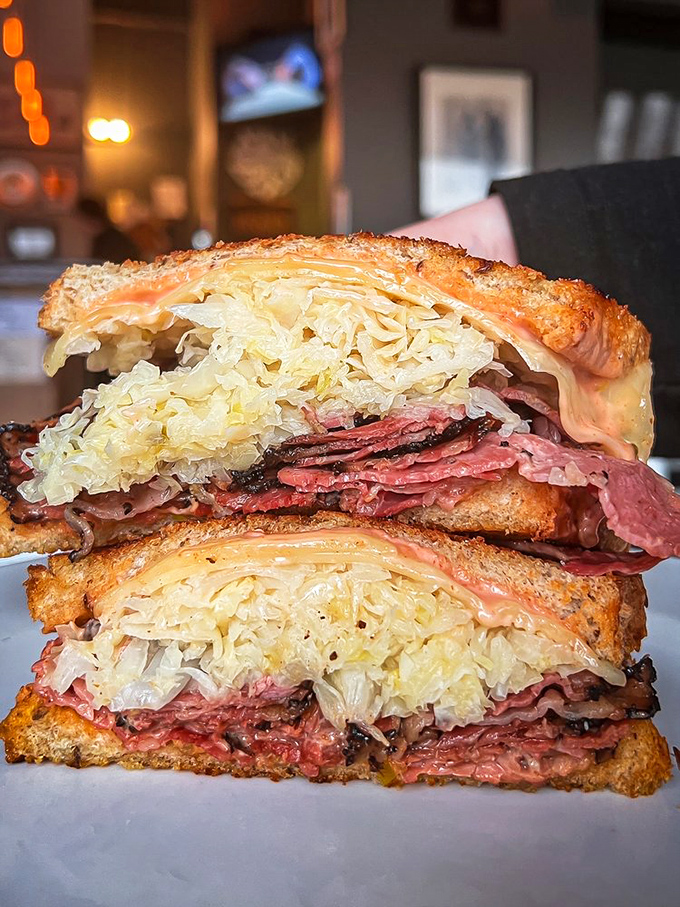 Behold the architectural marvel that is Feldman's sandwich&mdash;where meat isn't just an ingredient, it's the star of a Broadway show.