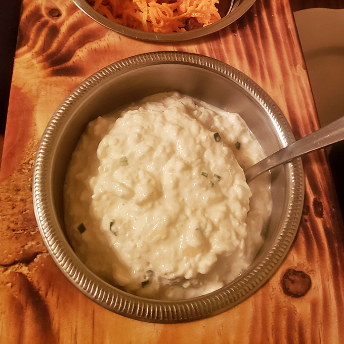 Creamy potato salad that your grandmother would approve of&mdash;and possibly steal the recipe for. Comfort in a silver bowl.