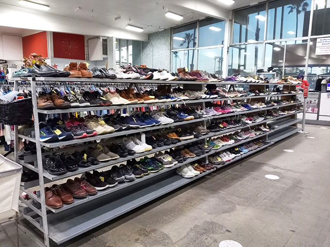 Rows of shoes tell silent stories of dance floors conquered, miles walked, and adventures that deserve sequels.