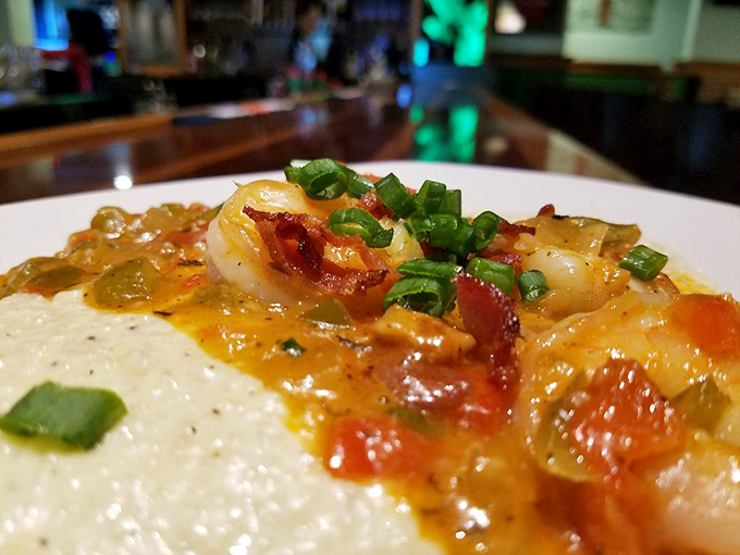 Shrimp and grits that would make a Southerner weep with joy. The sauce practically demands you request extra bread for sopping duties.