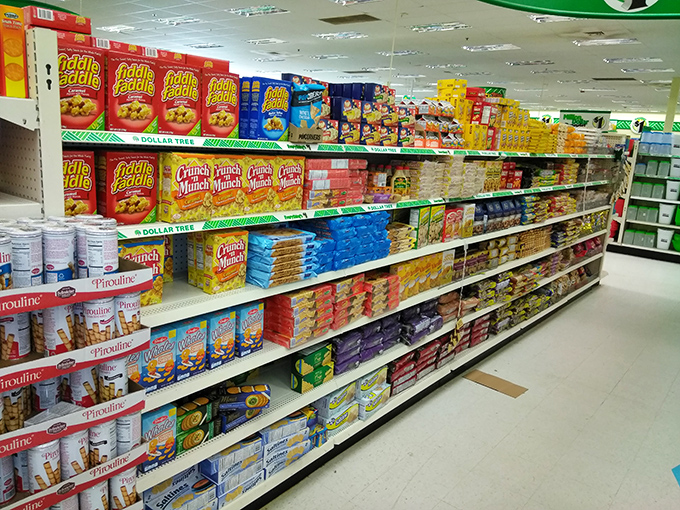 Snack paradise! Where else can you find name-brand munchies and off-brand discoveries that might become your new guilty pleasure?