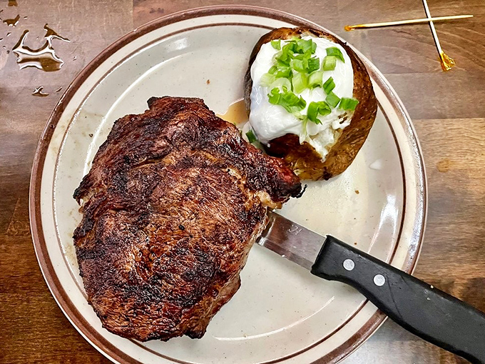 This Spencer steak arrives with the confidence of a cut that knows it's about to make your day.