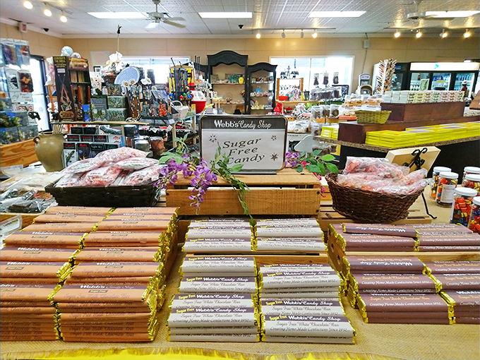 "Sugar Free" doesn't mean "joy free" at Webb's, where these guilt-free candies prove that dietary restrictions and deliciousness aren't mutually exclusive.