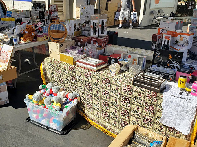 Organized chaos at its finest&mdash;where bath toys, decorative boxes, and household items create a modern archaeological dig for the patient shopper.
