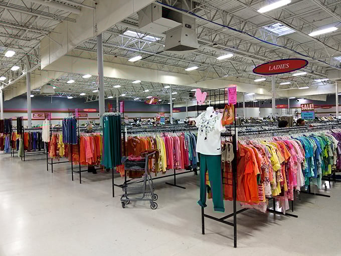 Color-coordinated clothing racks that would make Marie Kondo weep with joy. Every hue in the rainbow awaits its perfect match.