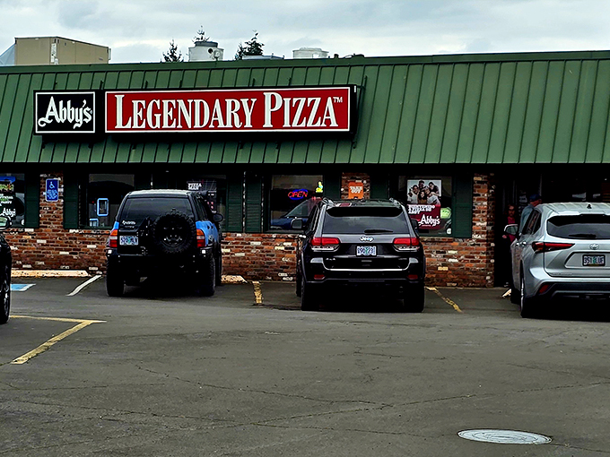 Abby's green roof and brick facade might be humble, but legends don't need fancy outfits to make magic.