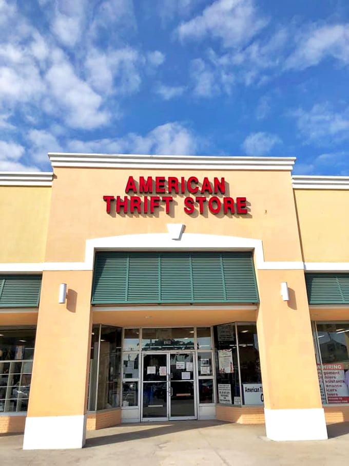 American Thrift's clean facade suggests the organized paradise that awaits inside these Hollywood doors today.