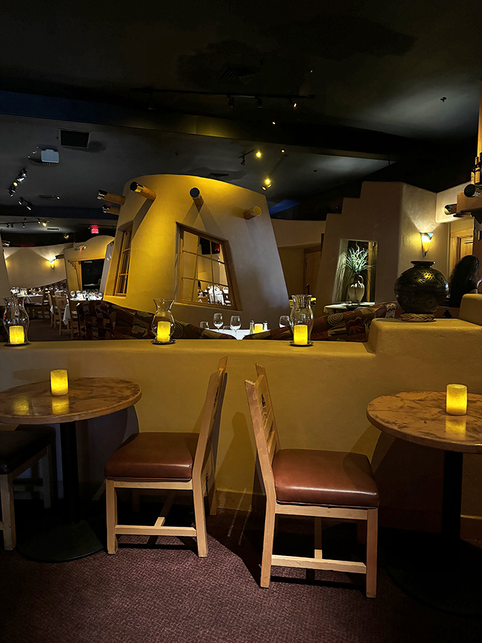 Warm adobe walls and glowing candles create Cactus Creek's intimate Southwestern vibe &ndash; the perfect backdrop for serious steak indulgence.