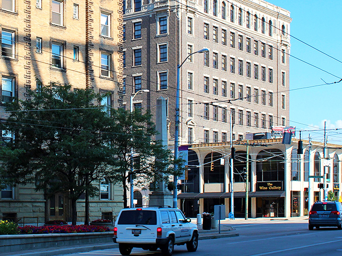 Classic American downtown vibes flow through streets where local culture and friendly faces create genuine neighborhood warmth.