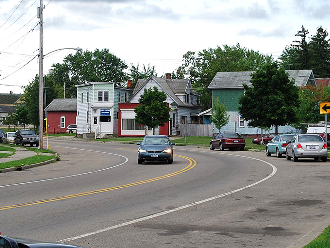 &ldquo;A quiet street in Dunkirk, New York, lined with modest, colorful homes and parked cars, captures the charm of small-town living and a close-knit community atmosphere.&rdquo;
