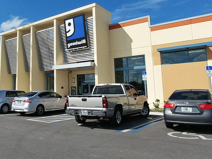 Goodwill's modern facade brings secondhand shopping into the 21st century with style and accessibility.