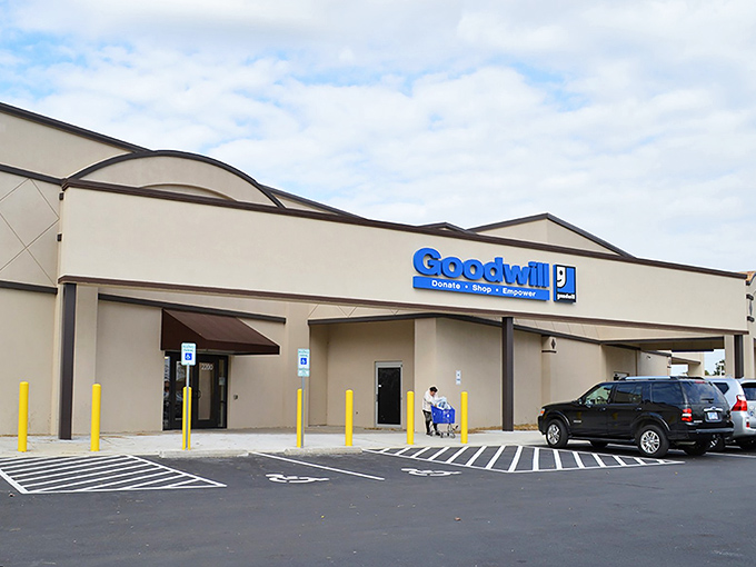 Goodwill Lawrence's clean facade hides a labyrinth of possibilities. College town donations mean higher-quality finds for savvy shoppers.