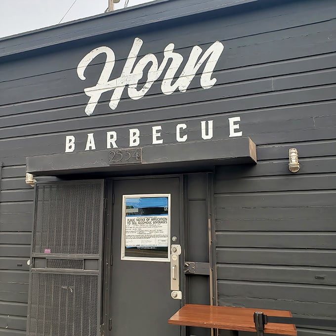 Sometimes the best BBQ hides behind the simplest doors - Horn Barbecue knows this truth.