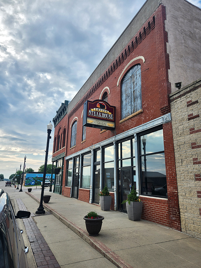 Lantz's historic brick storefront has been tempting hungry travelers for generations&mdash;some architectural decisions just age well.