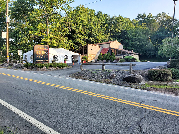 Louie's Prime nestles among the trees like a delicious secret that the locals have been keeping from the rest of us.