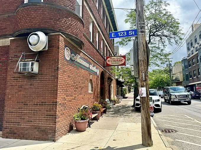 That solid brick exterior whispers "we've been perfecting our craft for decades, friend."