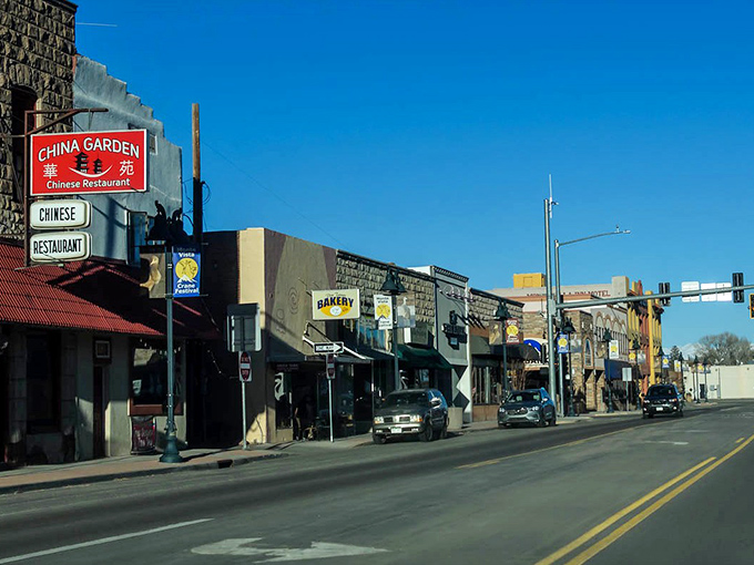 Monte Vista's historic buildings stand proud against Colorado's blue skies. This architectural time capsule houses local businesses where everybody really does know your name.