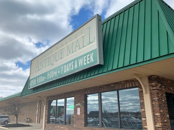 Ohio Valley Antique Mall stands ready for exploration, a time capsule where every booth tells a different story.