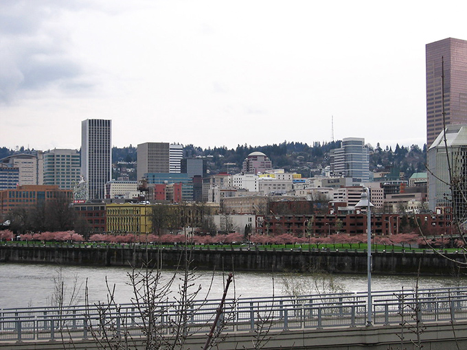 Portland's iconic skyline across the river. The city of roses offers thorny housing prices in some areas, but hidden affordable gems in others.