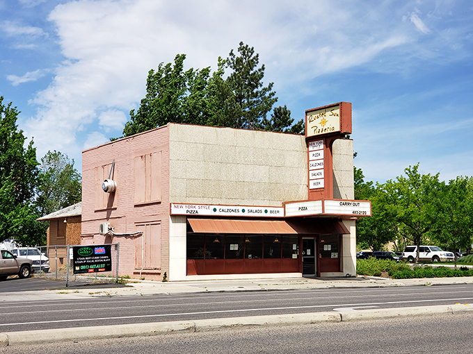 Rusted Sun's vintage pink storefront has that "been here forever" charm that usually signals incredible food inside.