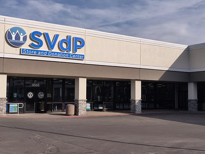 This SVdP outpost looks unassuming, but inside lies a labyrinth of bargains. Don't judge a thrift store by its storefront!