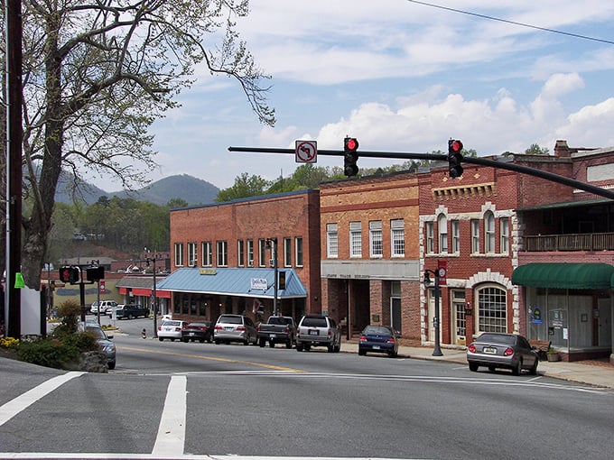 Tryon's mountain downtown beckons with the promise of coffee shop conversations and affordable mountain living dreams.