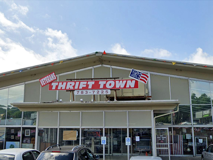 Veterans Thrift Town proudly flies the flag while housing enough treasures to make a yard sale enthusiast weep with joy.