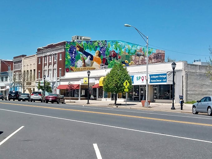 That vibrant mural in downtown Vineland reflects the colorful community life that comes with surprisingly affordable housing options.
