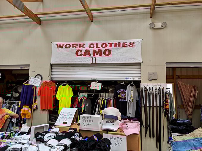"Work Clothes Camo II" - the sequel nobody asked for but everybody needs! Webb Road's practical fashion section has blue-collar chic covered.