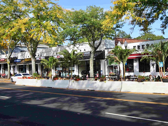 West Hartford's town center blends modern shopping with tree-lined streets, creating an inviting atmosphere for residents of all ages.