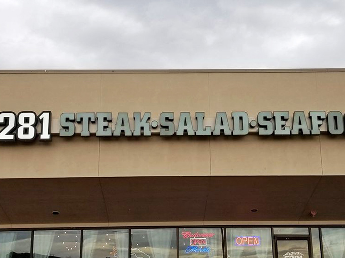 The sign says it all &ndash; steak, salad, seafood. Sometimes the simplest concepts yield the most extraordinary results.