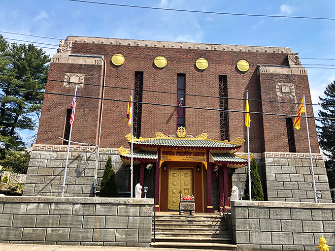 Ansonia City Hall's bold red brick and classic columns make government business look downright dignified&mdash;and surprisingly affordable real estate sits just blocks away.