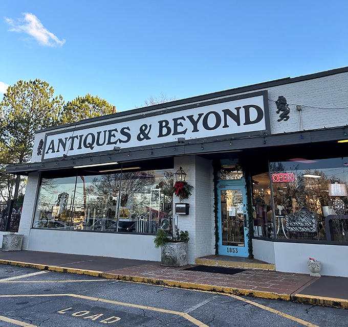 Morning light bathes the entrance, beckoning early birds to catch the worm&mdash;or in this case, that mid-century lamp before someone else does.