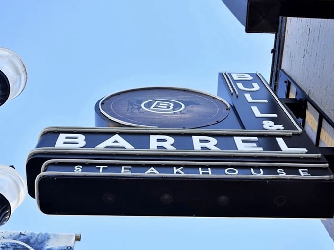 When the Bull & Barrel sign lights up the Statesboro night, locals know it's time for serious steak business.
