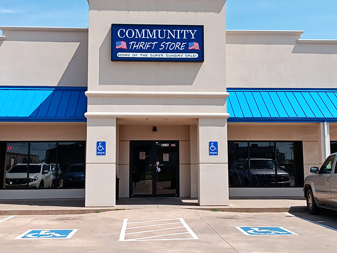 Stars and stripes welcome you to a patriotic shopping experience. This community hub turns donations into opportunities one purchase at a time.