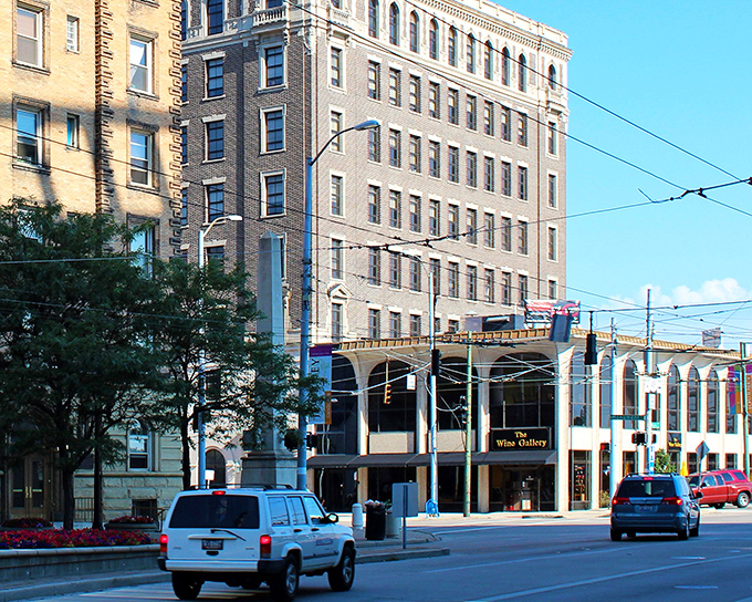 The sun plays across Dayton's historic buildings, creating a warm glow that makes even concrete feel cozy.