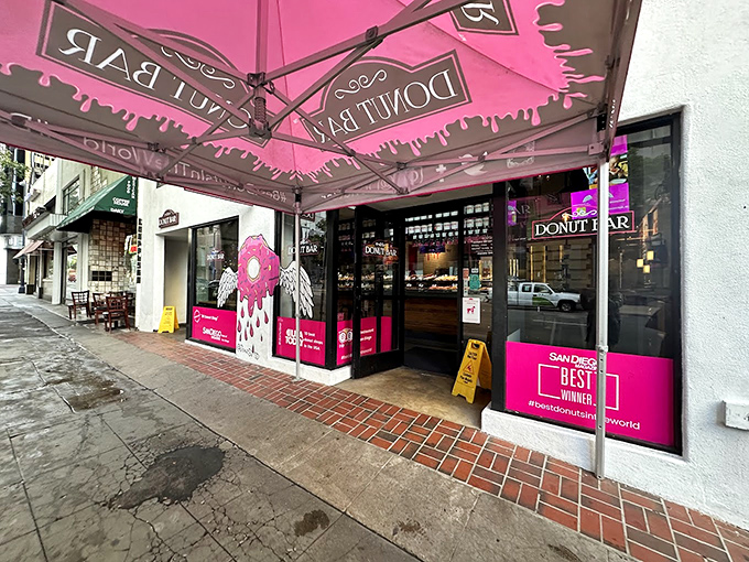 San Diego's donut darling dresses in pink but means business. Their creations blur the line between pastry and art.