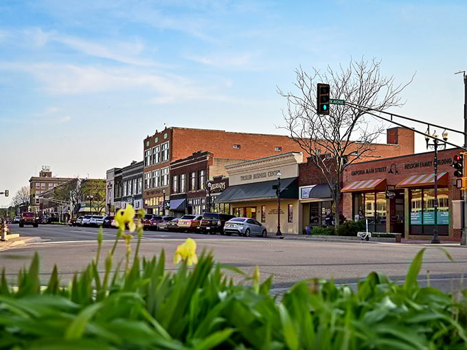 The well-preserved architecture of Emporia's Main Street creates a postcard-perfect scene that's actually affordable to live in.