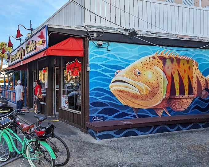 That giant grouper mural isn't just art &ndash; it's a delicious warning of what's swimming onto your plate at Frenchy's.
