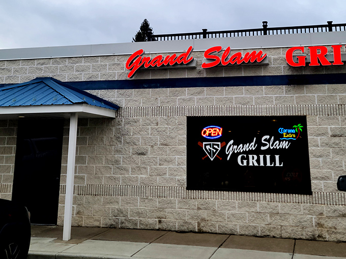 No fancy frills needed when your steaks hit home runs. Grand Slam's modest exterior is the ultimate culinary misdirection.