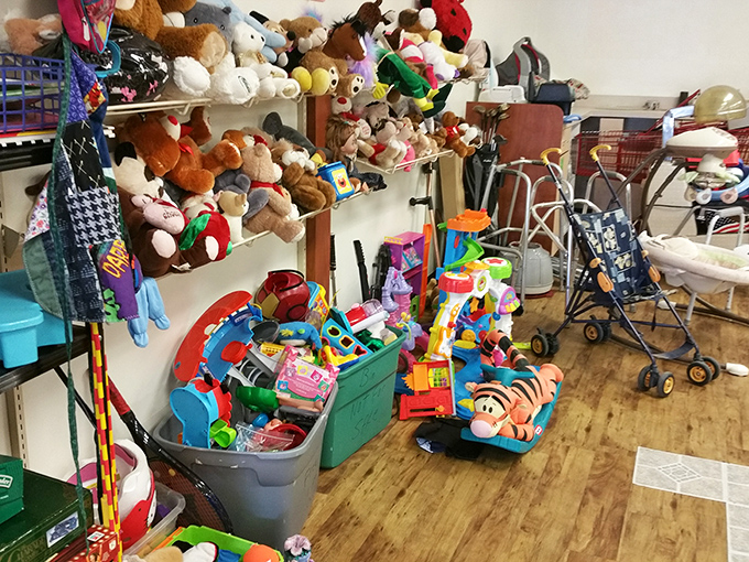 Heart & Hand's toy section looks like childhood joy exploded in technicolor. One kid's outgrown teddy is another's new best friend.