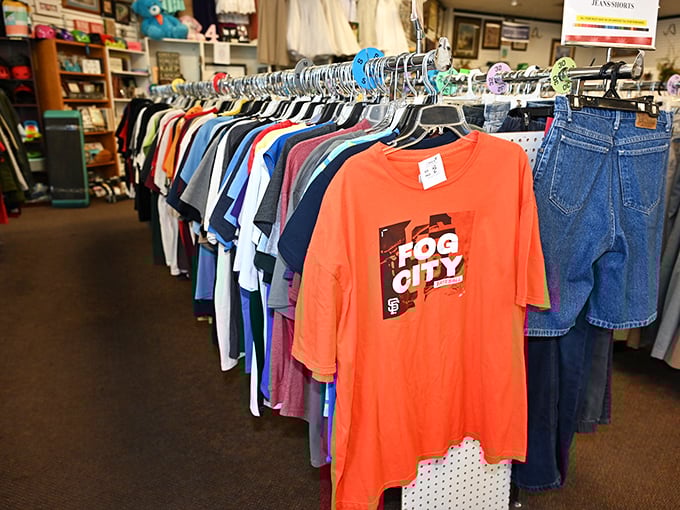 Twilight shopping at its finest. Hope's Chest glows with invitation as the day winds down but the hunt continues.