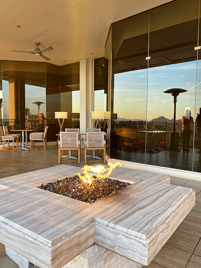 That fire pit isn't just for ambiance&mdash;it's nature's way of telling you to settle in for a steak experience as memorable as the mountain views.