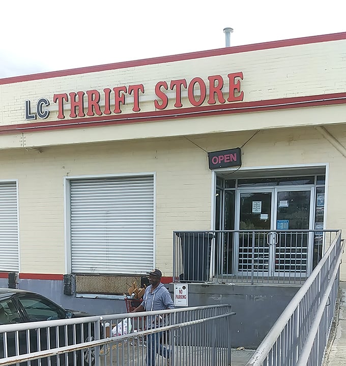 Don't let the simple storefront fool you—Last Chance Thrift Store contains multitudes of treasures just waiting for their forever homes.