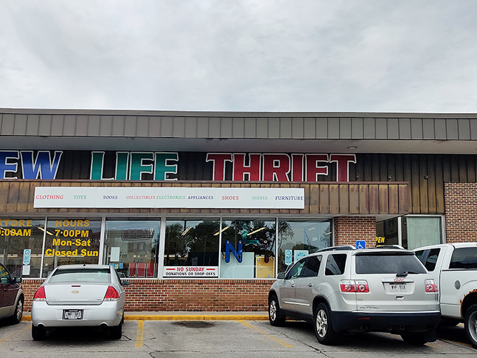 The storefront lists everything from toys to furniture. It's like a department store where everything comes with a story!